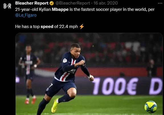 Is Kylian Mbappé the fastest footballer in the world? His speed on the ...