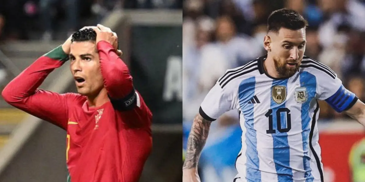 Messi is unstoppable and while Cristiano throws the captain's armband ...