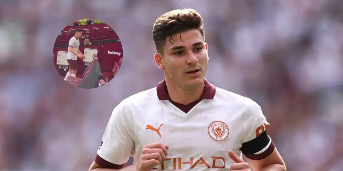 (VIDEO) See Julian Alvarez being a great sportsman with fans outside de ...