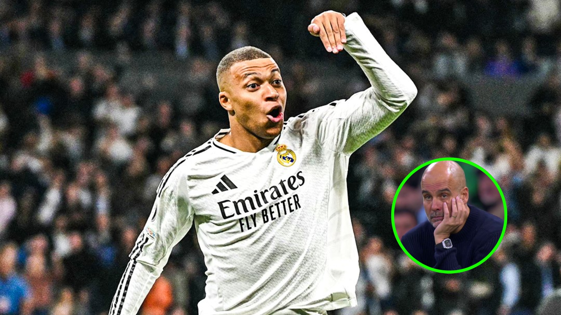 Pep Guardiola's reaction after Kylian Mbappé's hat-trick against ...