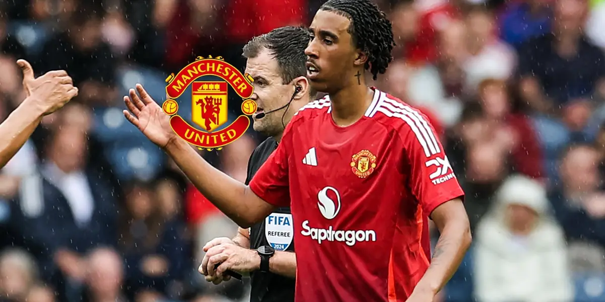 Leny Yoro debut in a Manchester United's friendly match