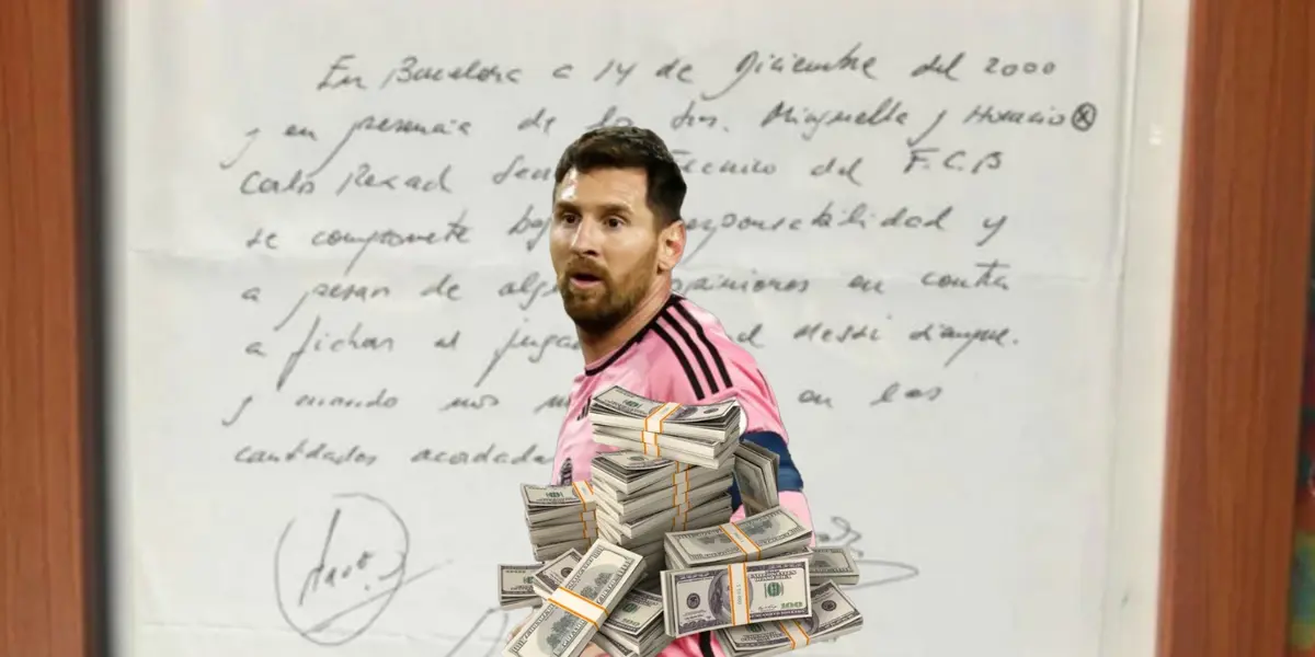 The most expensive napkin, Messi's first signed contract on the paper ...