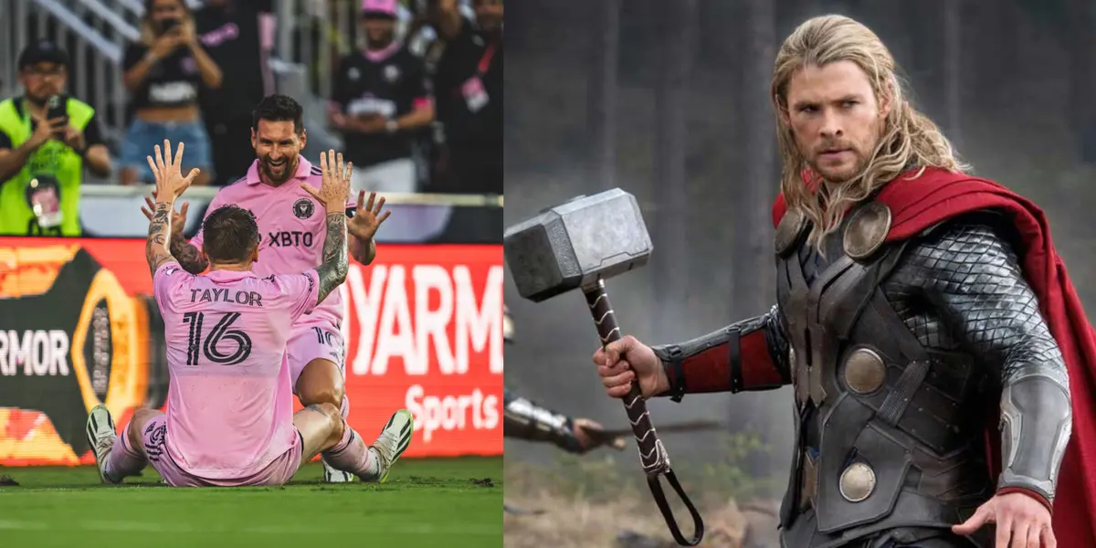 Just like Thor, the celebration that Messi did after shining with Inter ...
