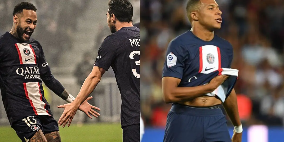 Mbappé's awkward celebration after Messi's goal