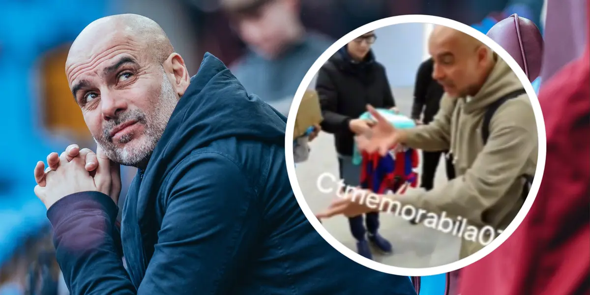 Pep Guardiola confronts autograph hunters in viral encounter