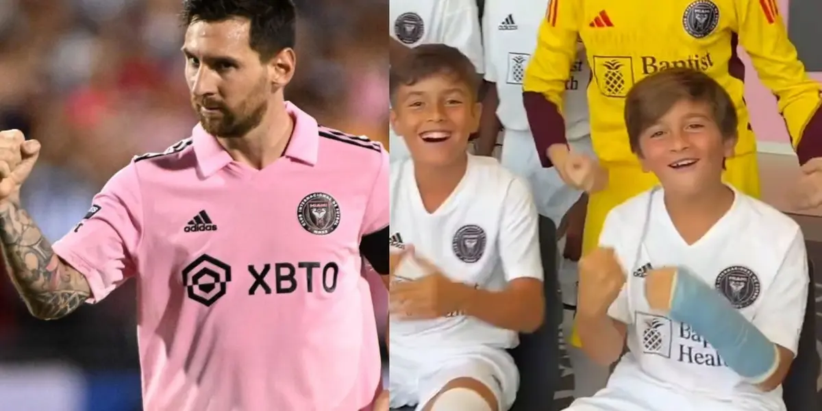 (VIDEO) Thiago Messi participates in a photo session with Inter Miami U-12