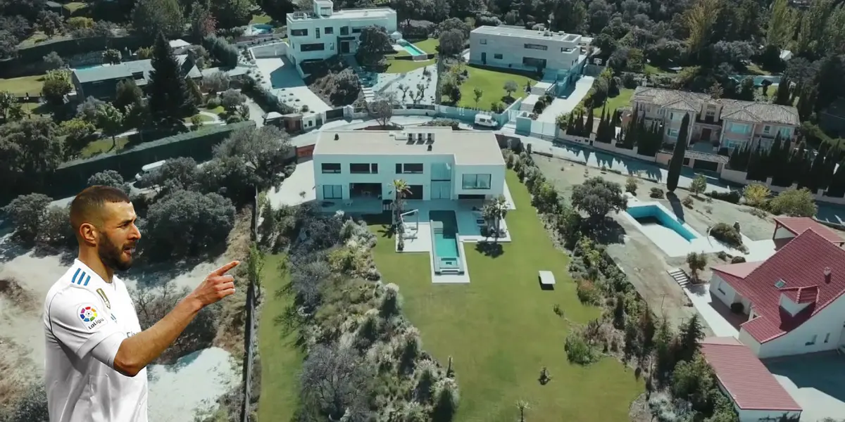 How is the house where Karim Benzema lives?