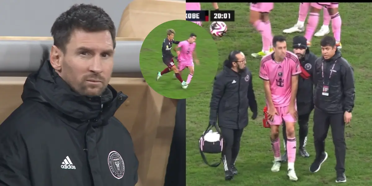 (VIDEO) Sergio Busquets' injury vs Vissel Kobe and Messi's reaction
